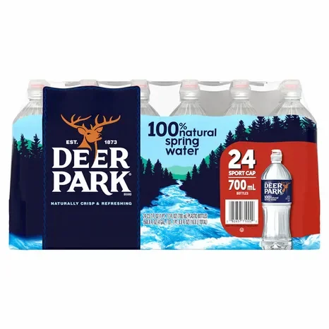 Deer Park 100% Natural Spring Water with Sport Cap, 23.7 fl oz Bottles ...