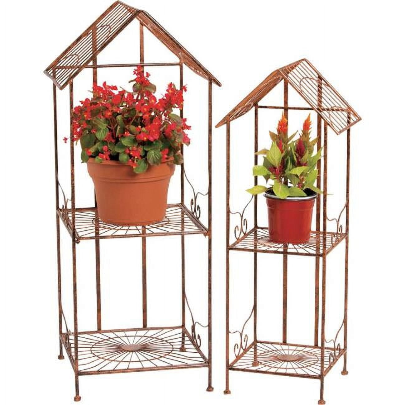 Deer Park Ironworks PL249 Sunburst Canopy Plant Stand, Natural Patina ...