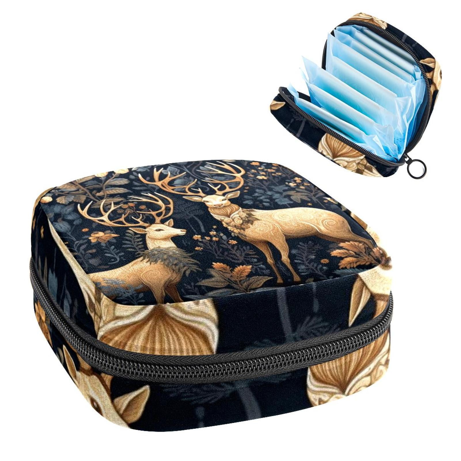 Deer Period Pouch Sanitary Napkin Organizer Travel Storage Bag - Small ...