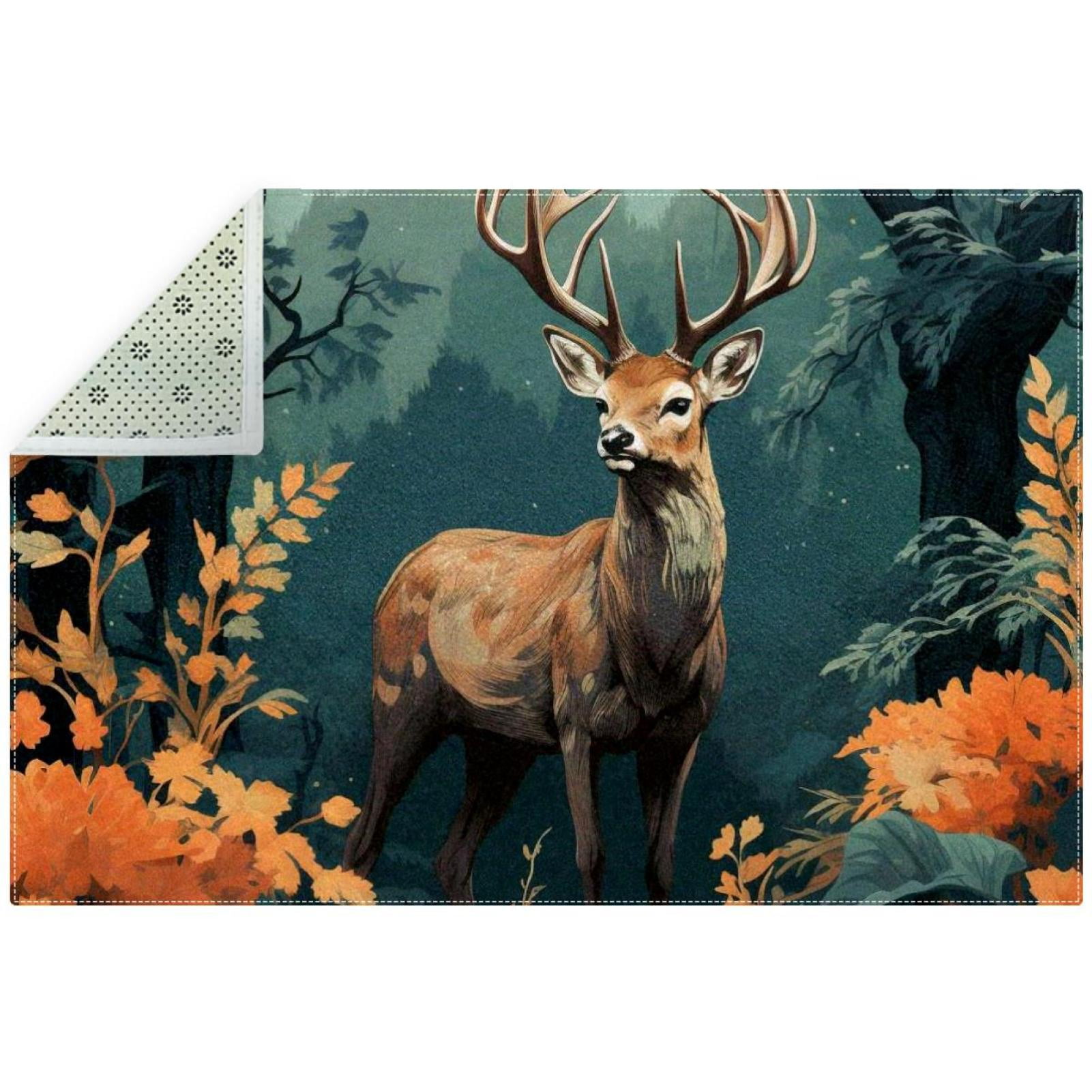 Deer Polyester Kitchen Mat - Comfortable & Durable Floor Mat for ...
