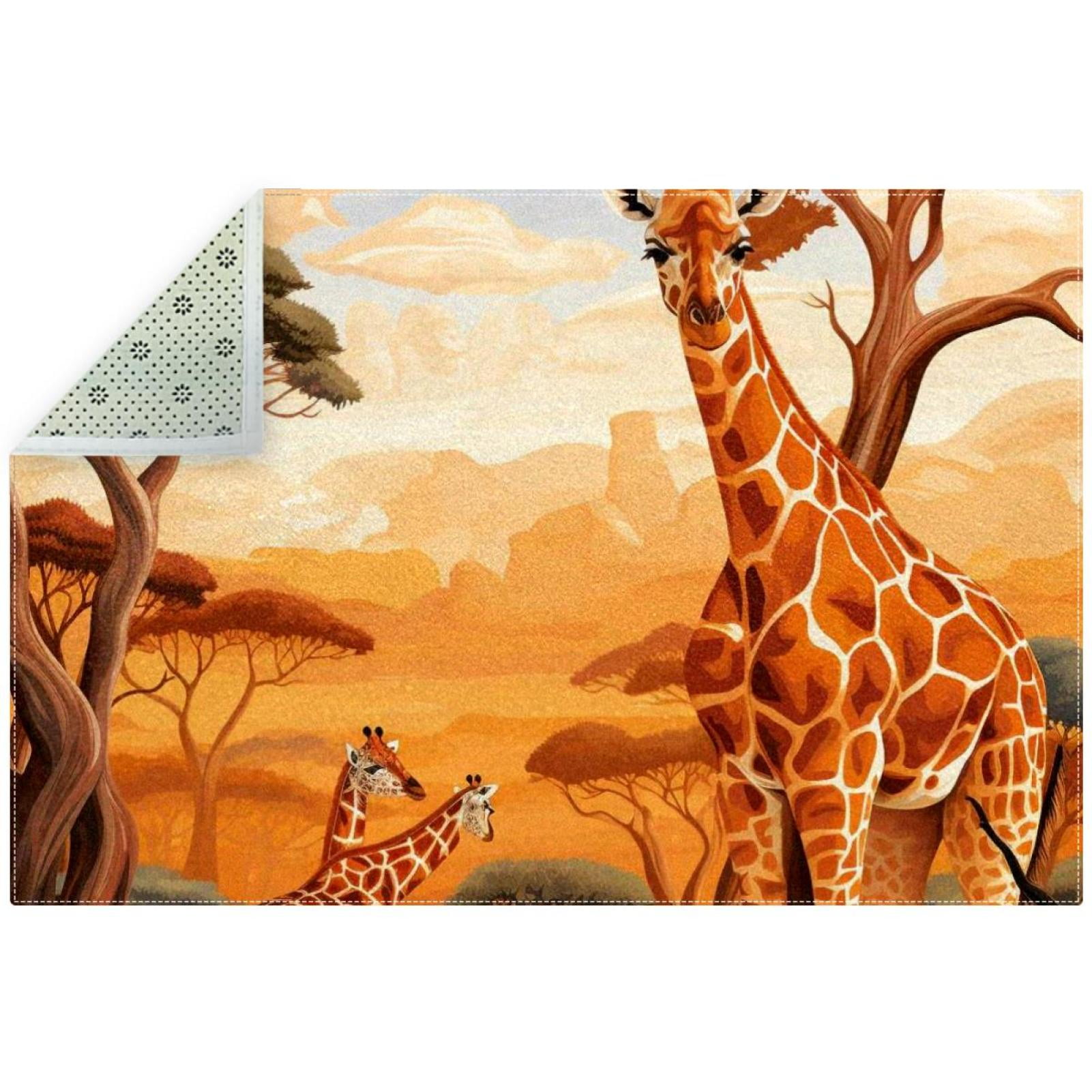Deer Polyester Right-Angle Office Mat for Professional Workspaces ...