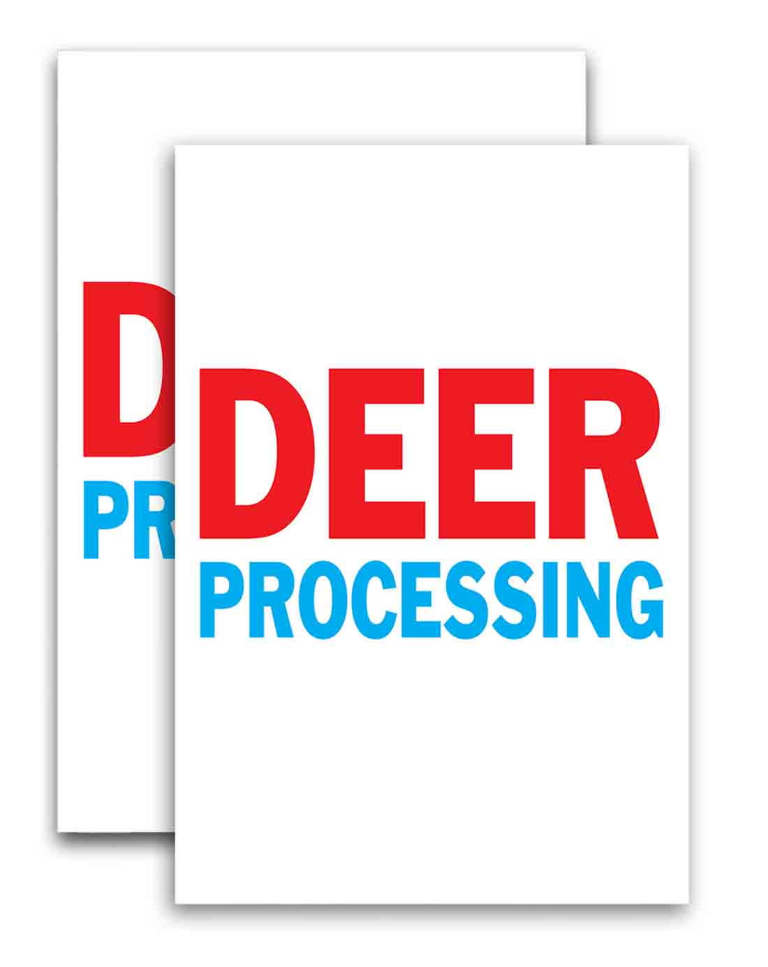Deer Processing (24" X 36") Vinyl Decal Only (Pack of 2) |Sign|Sticker ...