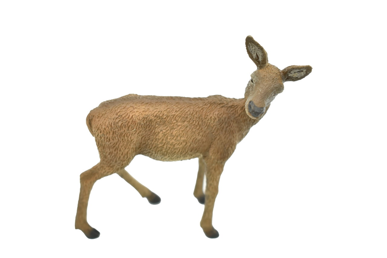 Deer, Red Doe Realistic Toy Model Plastic Replica Animal, Kids ...