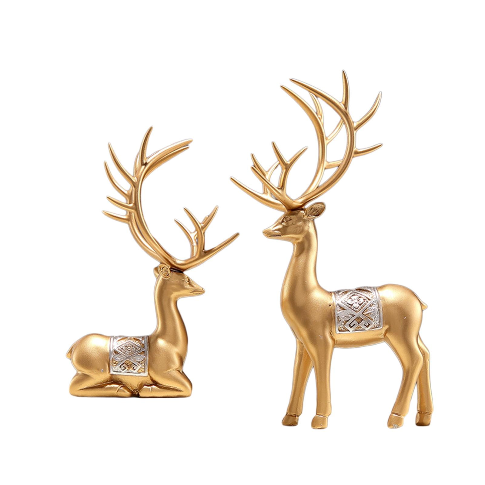 Deer Reindeer Statue, Elk Sculpture, Table Centerpiece Deer Statue ...