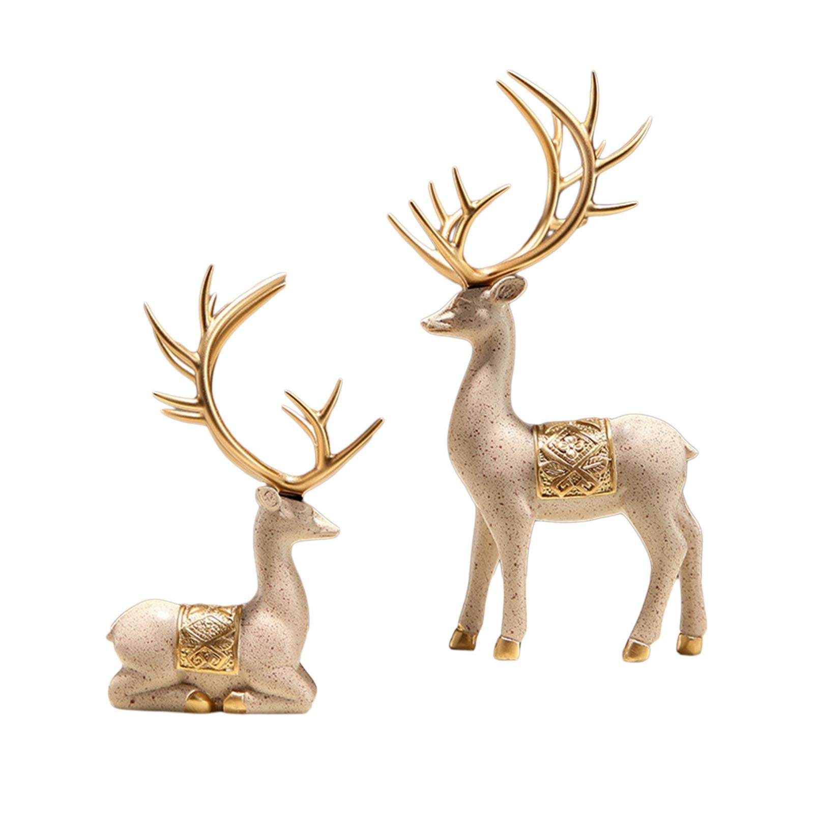 Deer Reindeer Statue, Elk Sculpture, Table Centerpiece Deer Statue ...