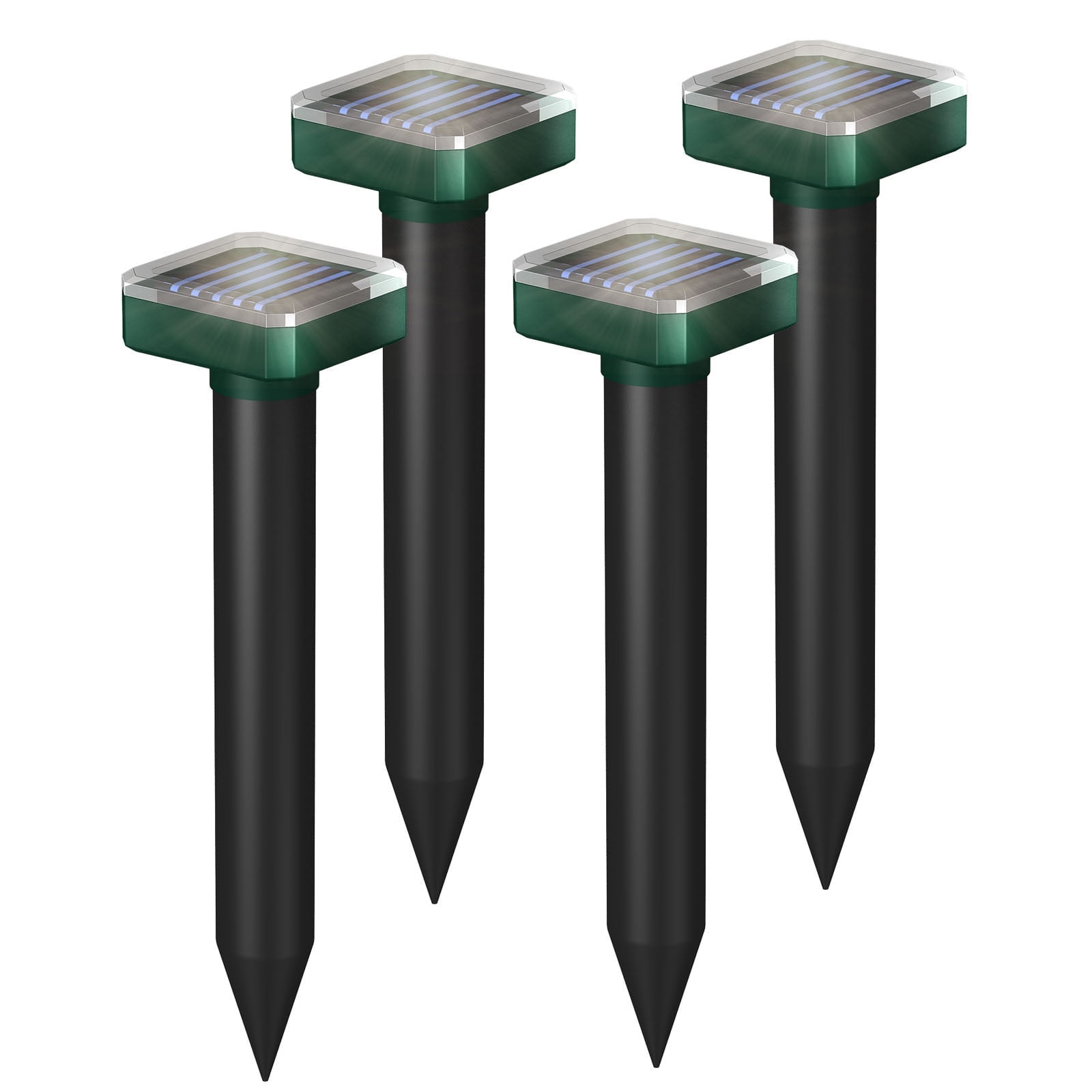 4 Pack Solar Deer and Rabbit Repellent, Ultrasonic Garden and Yard ...