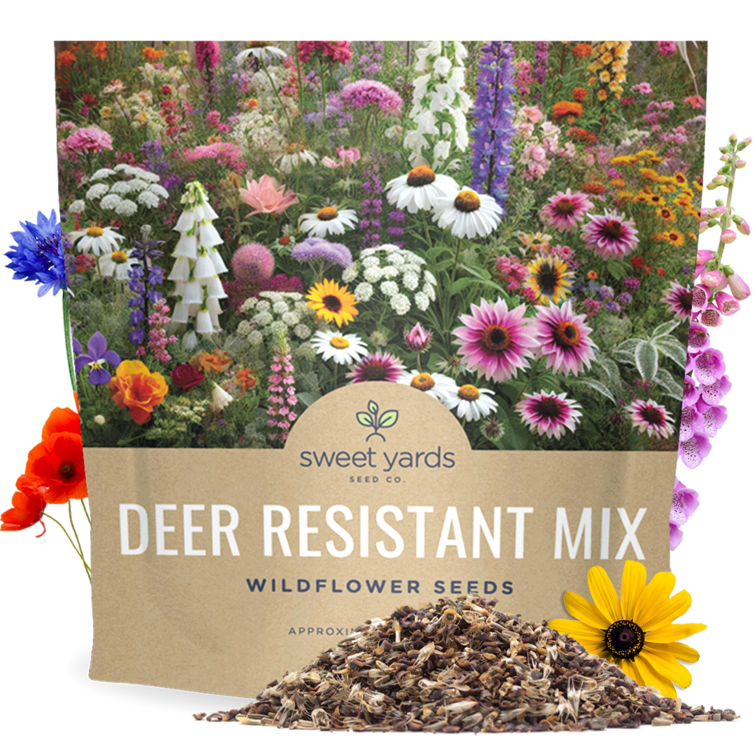 Deer Resistant Wildflower Seed Mixture - MVR1 Bulk 1 Ounce Packet ...