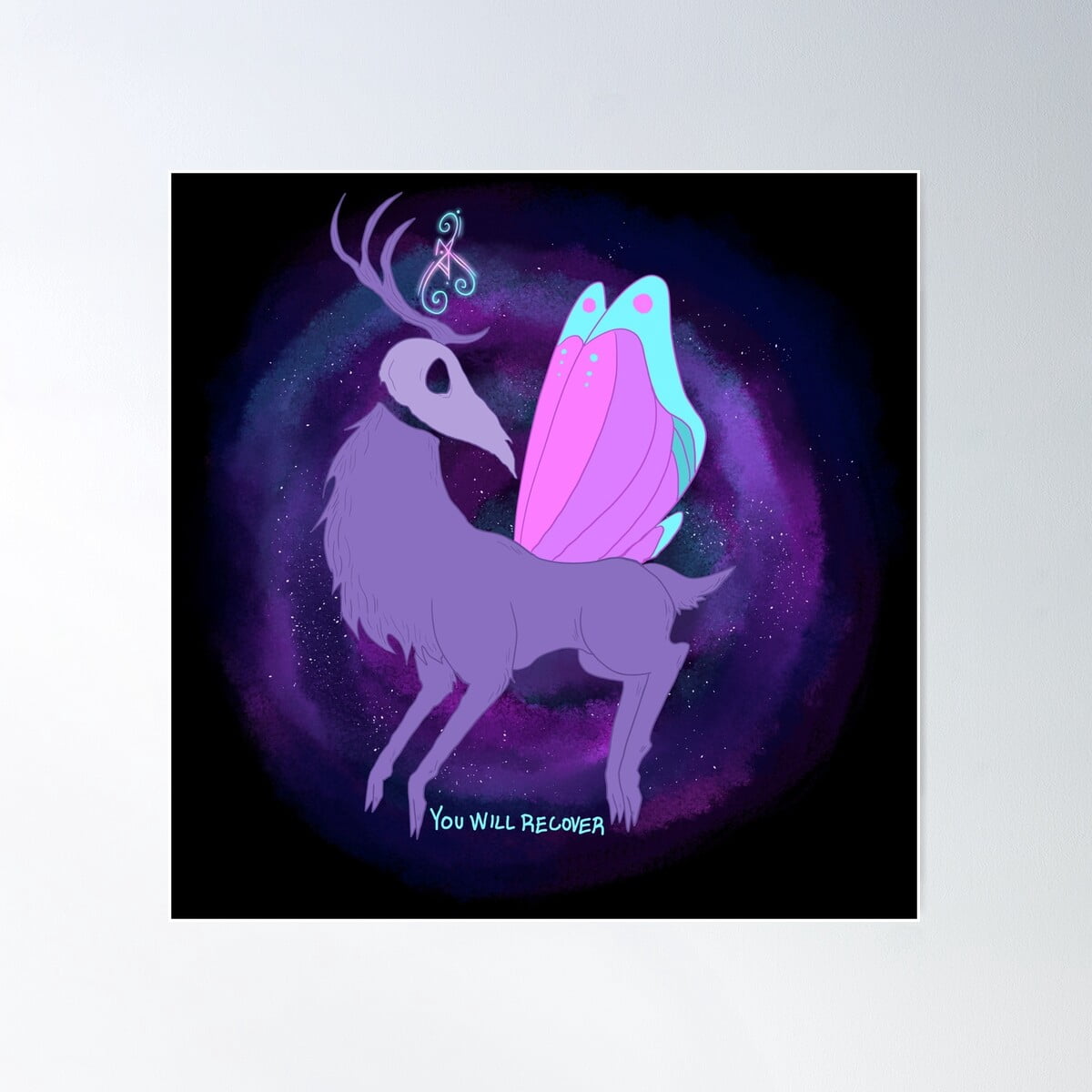 Deer Sigil Poster Wall Art, Modern Wall Decor For Living Room Bedroom ...