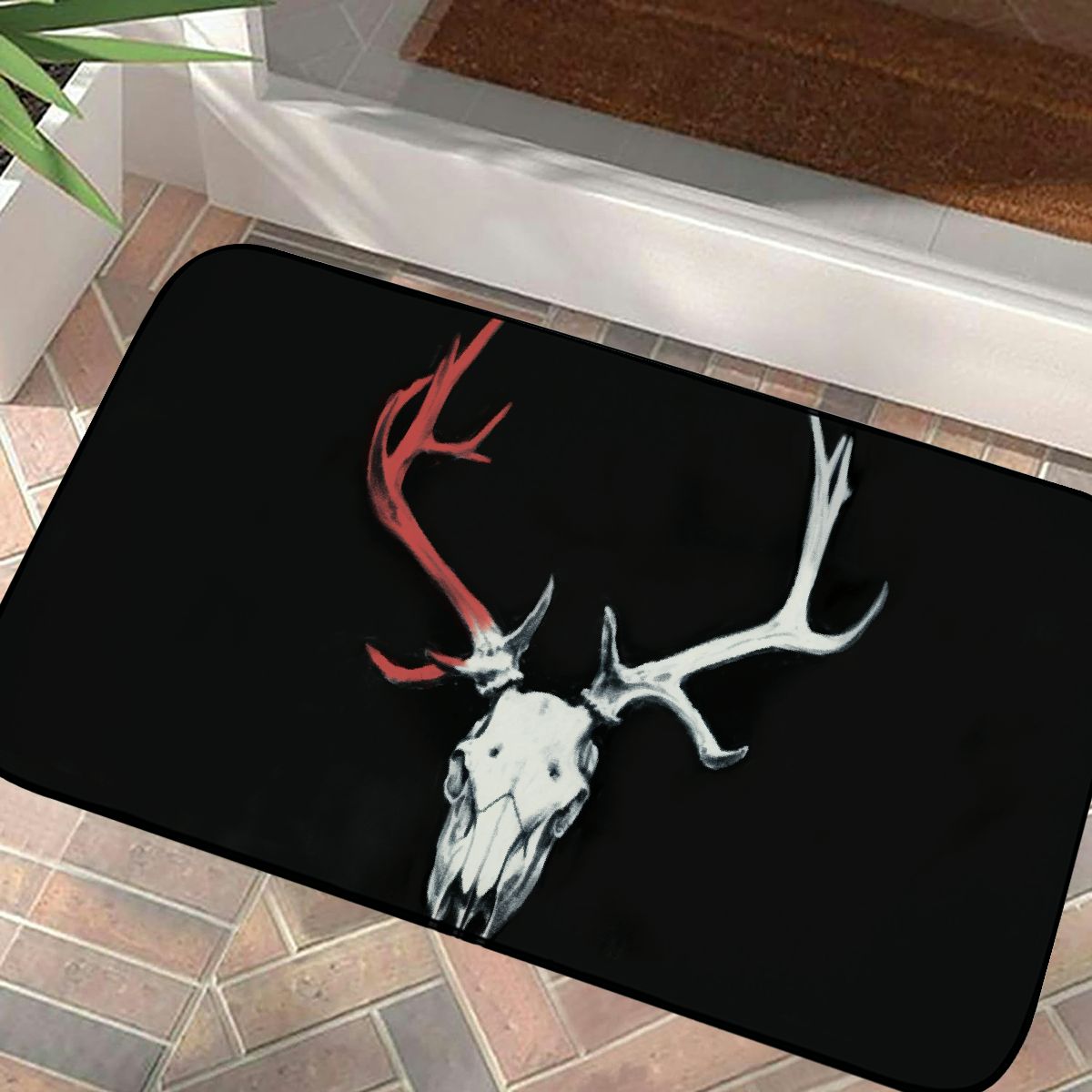 Deer Skull Carpet Indoor and Outdoor Door Mats, Anti Slip Floor Mats ...