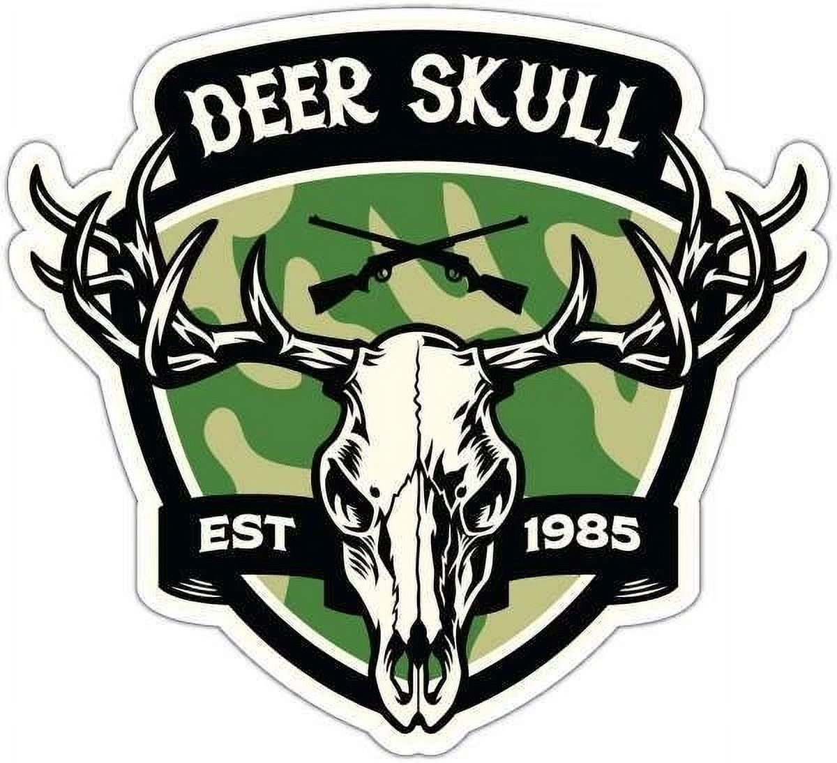Deer Skull Hunting Hunter Car Window Stickerphone Decal Water Bottle ...