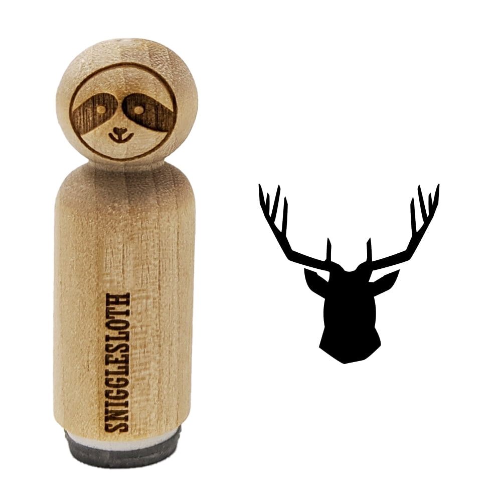 Deer Stag Head Solid Rubber Stamp for Scrapbooking Crafting Stamping ...