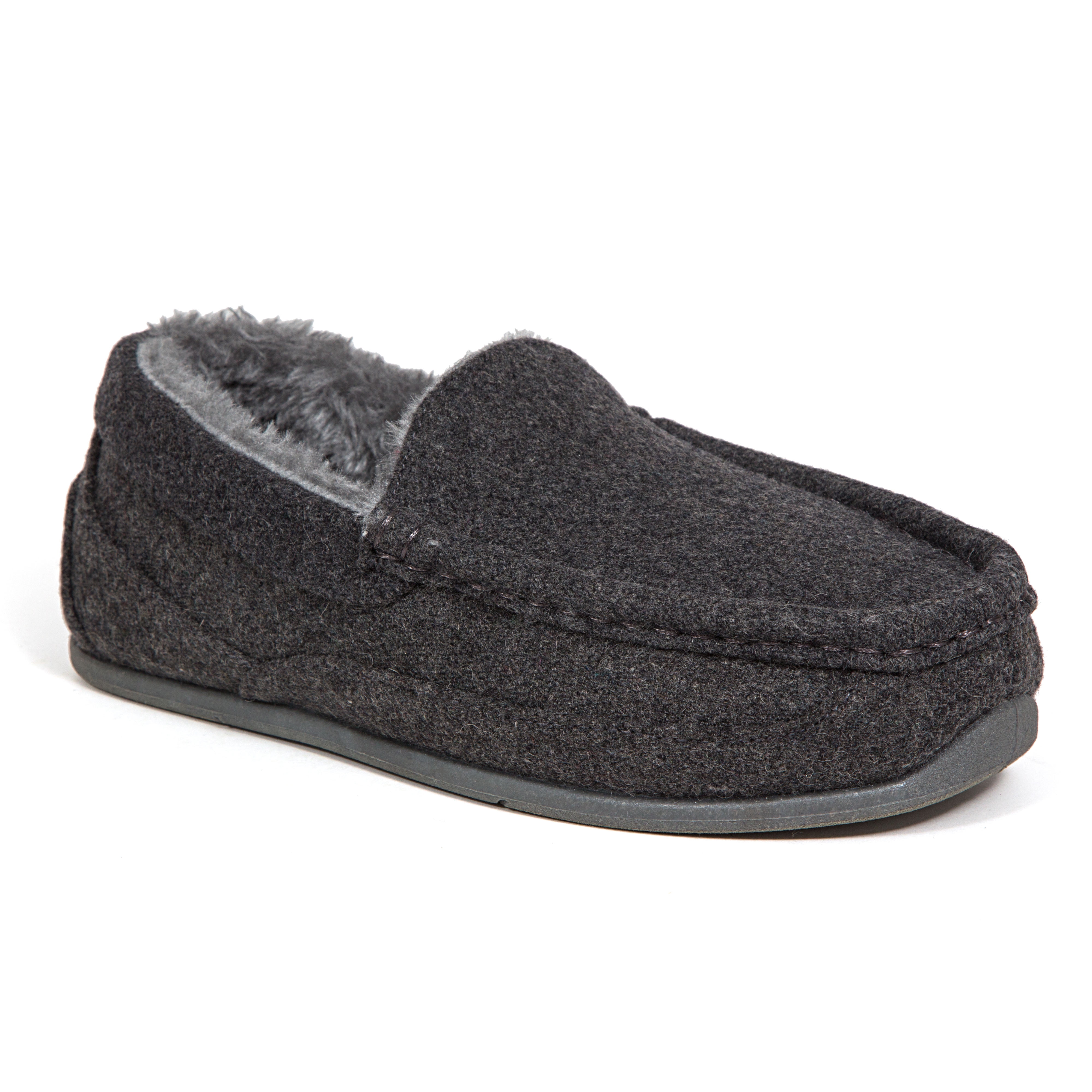 Deer Stags Kids' Lil Spun Slipper - Dark Grey- 7 Big Kid Medum ...