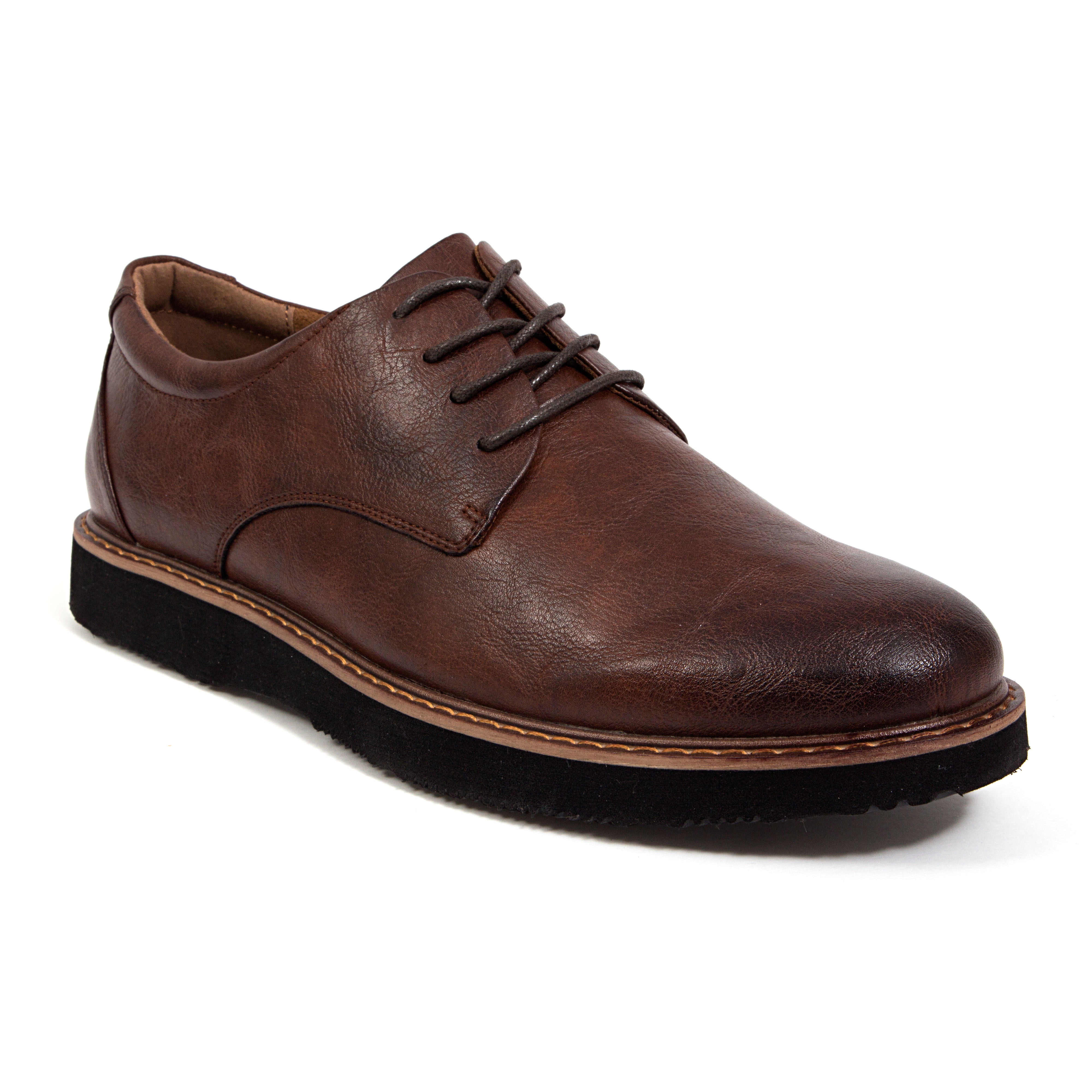 Deer Stags Men's Walkmaster Plain-Toe Water-Repellant Oxford - Brown ...