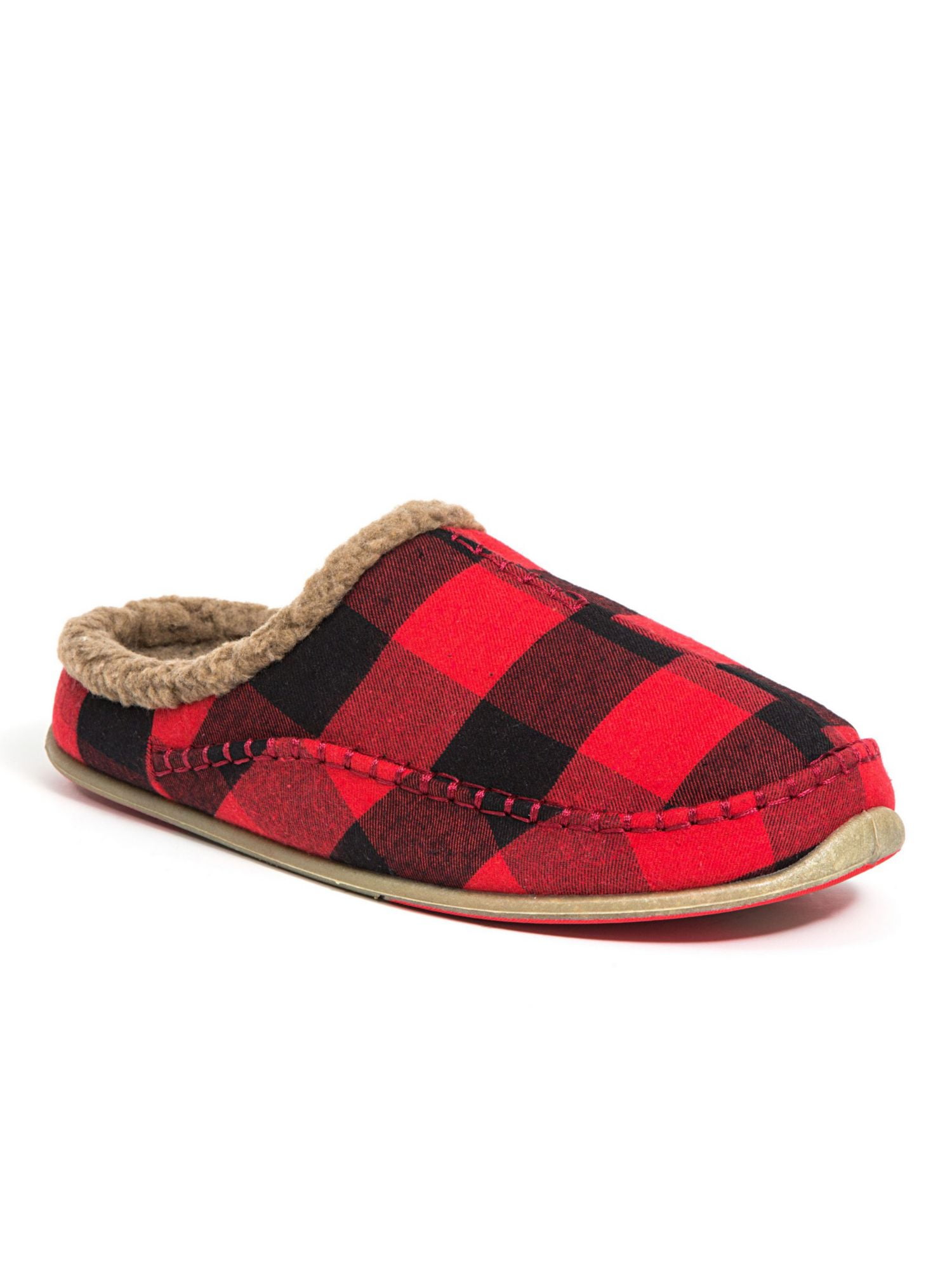 Deer Stags Mens Nordic Faux Suede Indoor/Outdoor Mule Slippers ...