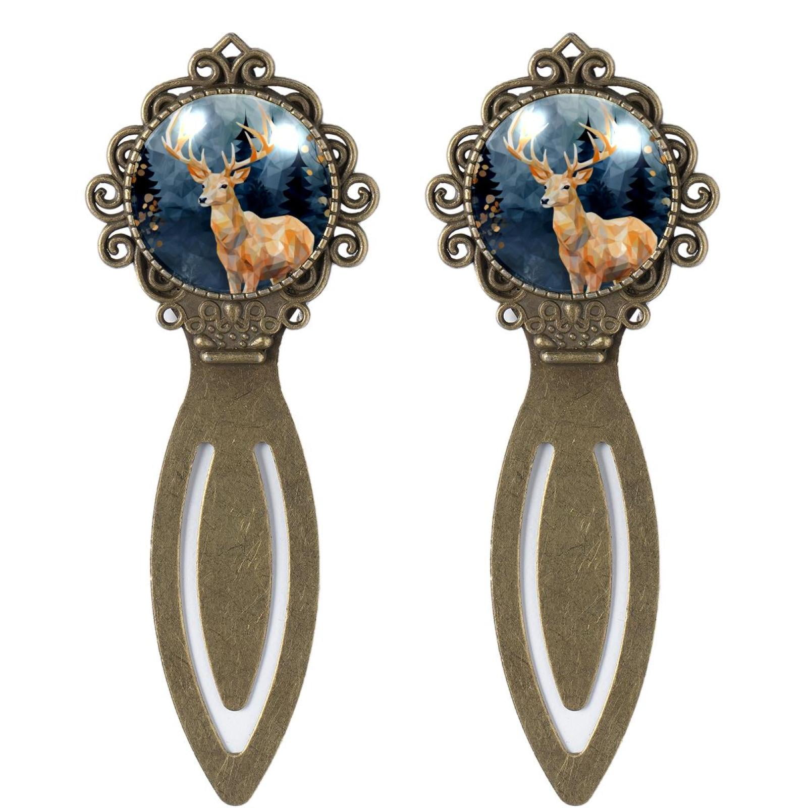 Deer Stainless Steel Vintage Copper-Colored Lace Bookmarks Set – 2 ...