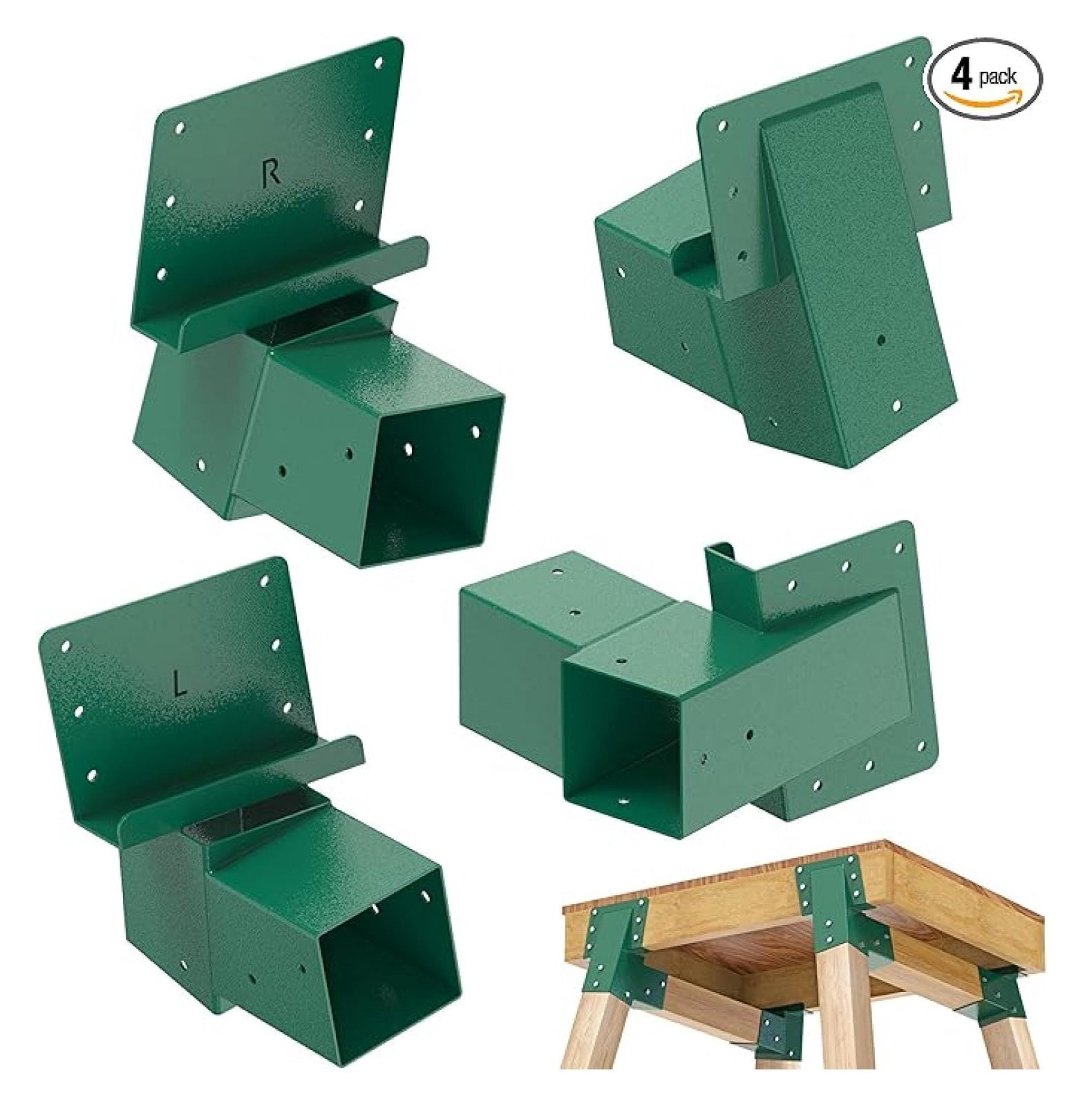 Deer Stand Brackets 4-Pack, Outdoor 4x4 Compound Angle Brackets ...