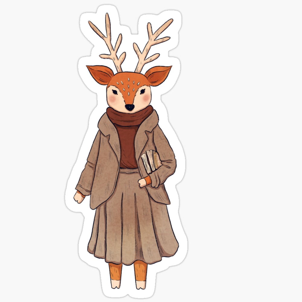 Deer - Student Sticker Phone Decal Water Bottle Stickers Car Decals ...