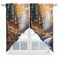Deer Swag Valances for Windows 45 inches Long, Vintage Wildlife Rustic ...