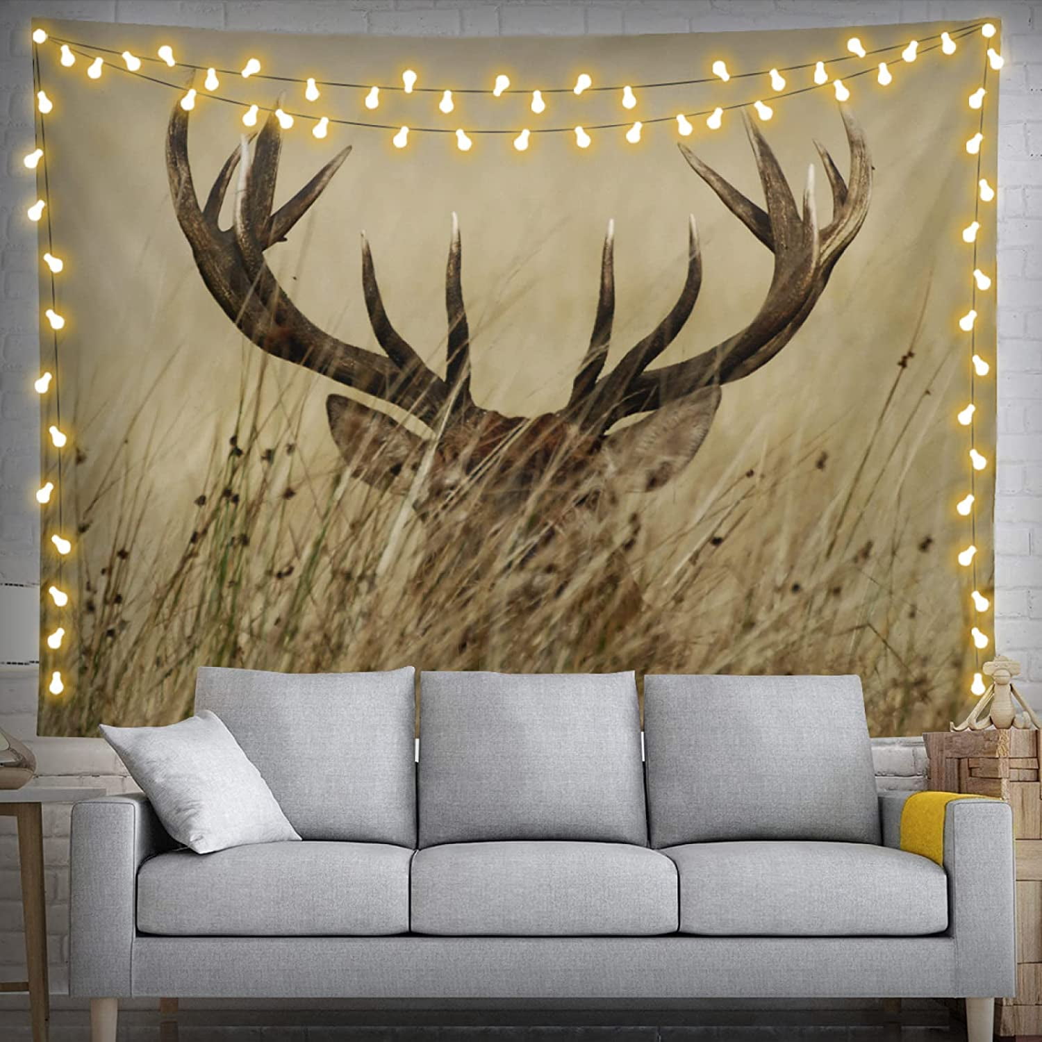 Deer Tapestry 60" X 40" Wild Animal Wall Hanging Party Decorations Home ...