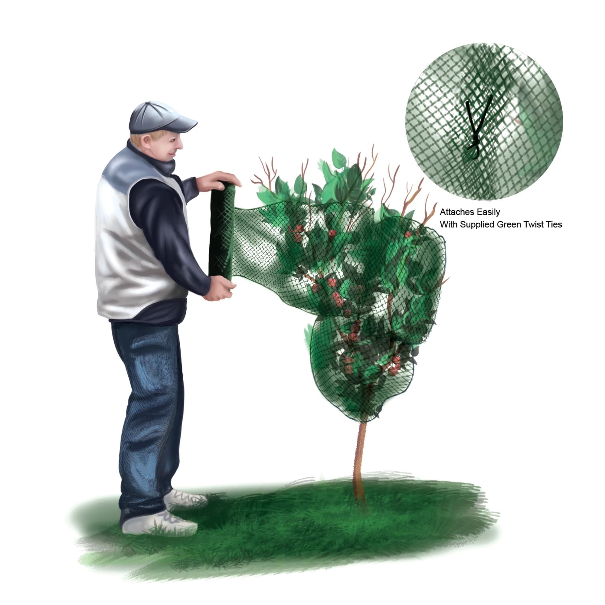 Deer Terrent Landscape Netting For Plants, Deer Net, Green Garden Net ...