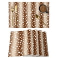 Deer Texture Cotton Linen Placemats Set of 4, Country Gradient Brown ...
