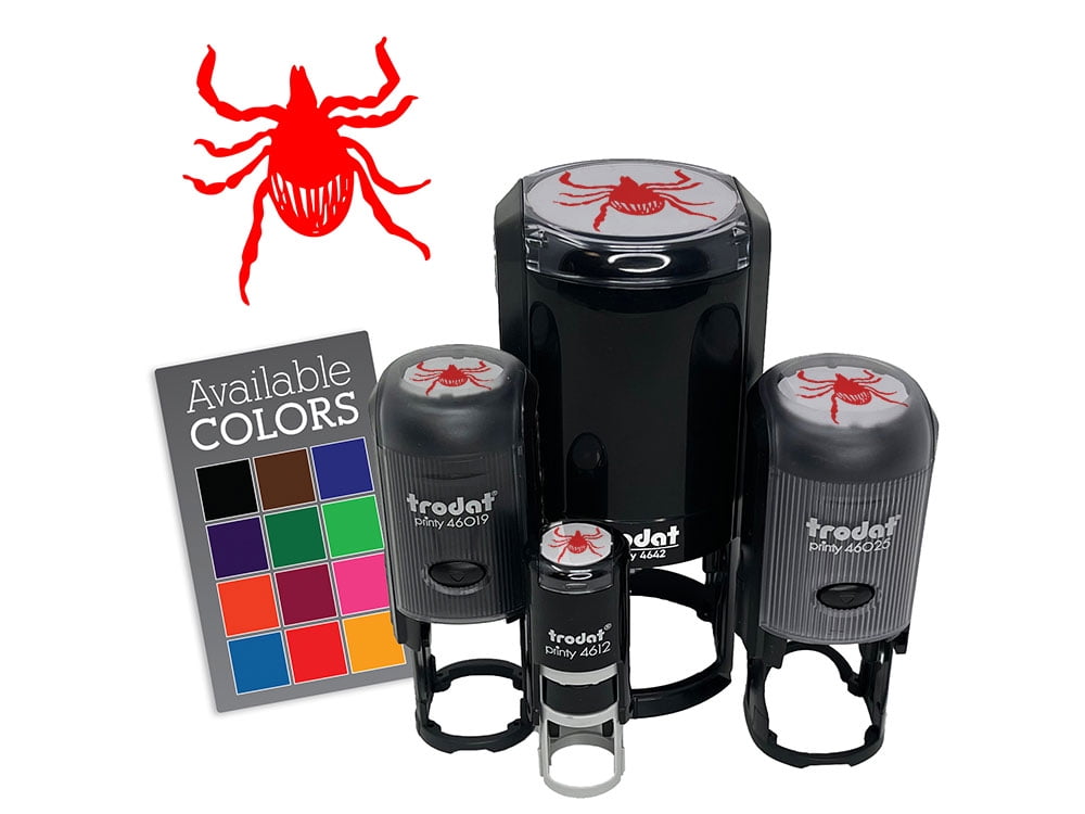 Deer Tick Bug Parasite Arachnid Self-Inking Rubber Stamp Ink Stamper ...