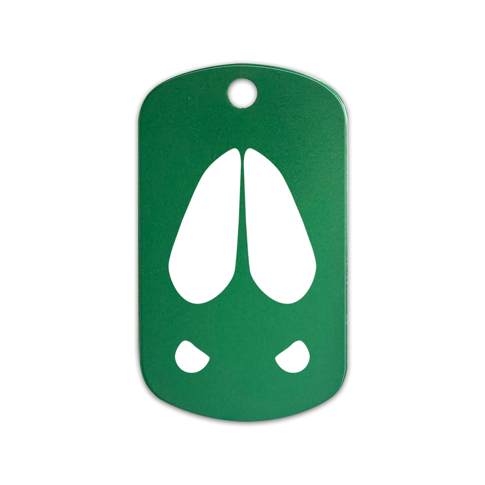 Deer Track GI Dog Tag Aluminum Keychain walking hunting print - Green ...