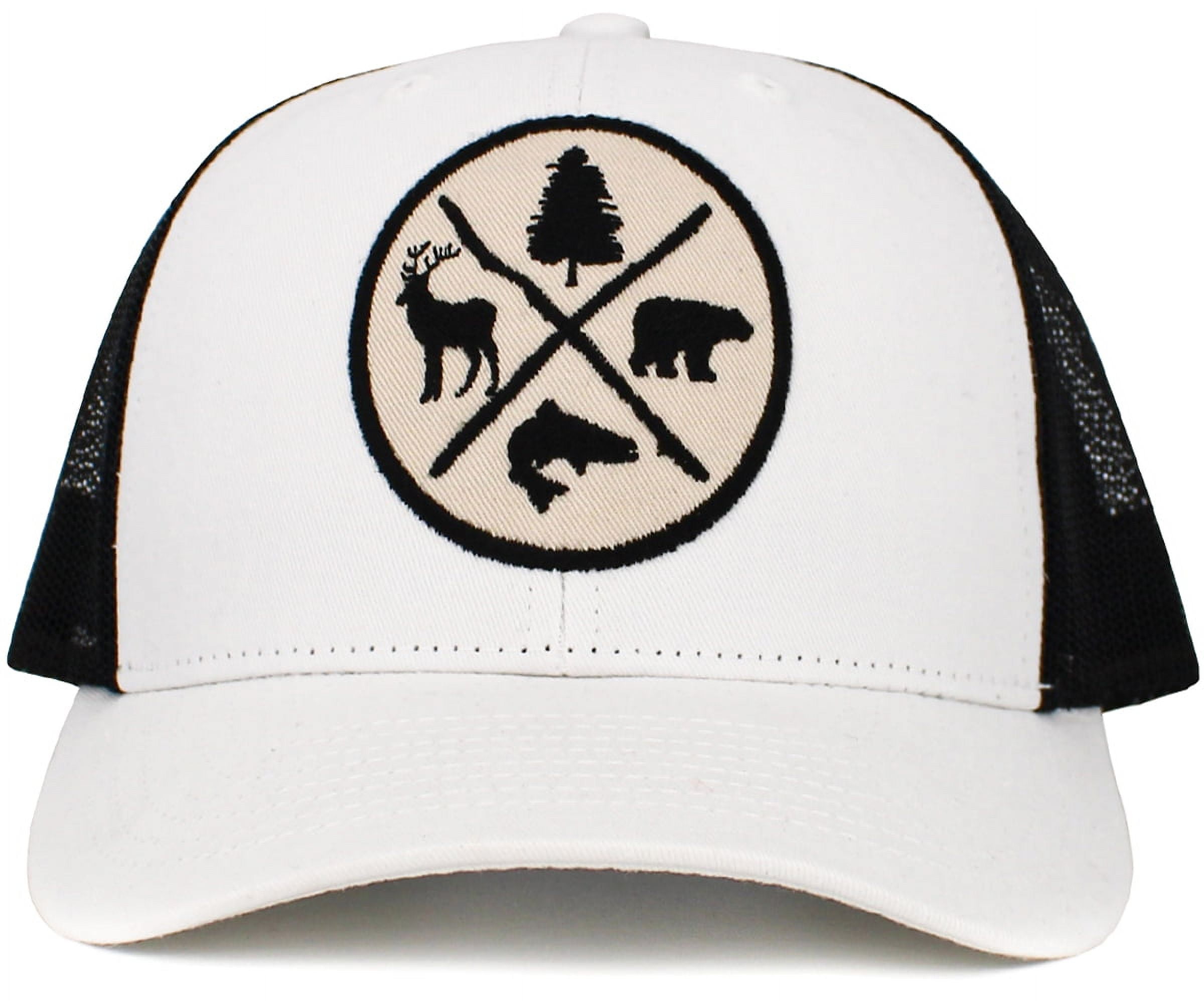 Deer Tree Bear Fish Outdoor Patch Mesh Back Trucker Baseball Cap Hat ...