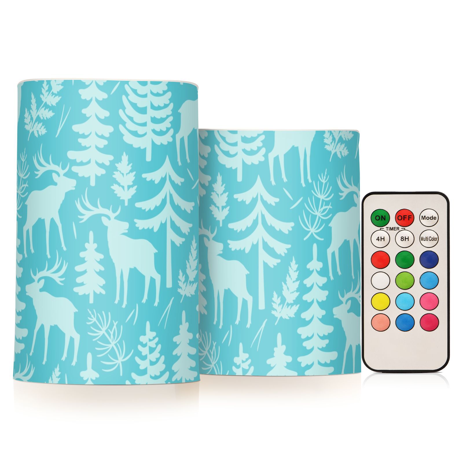 Deer Trees and Branches 2 PCS LED Flickering Flameless Candles with ...