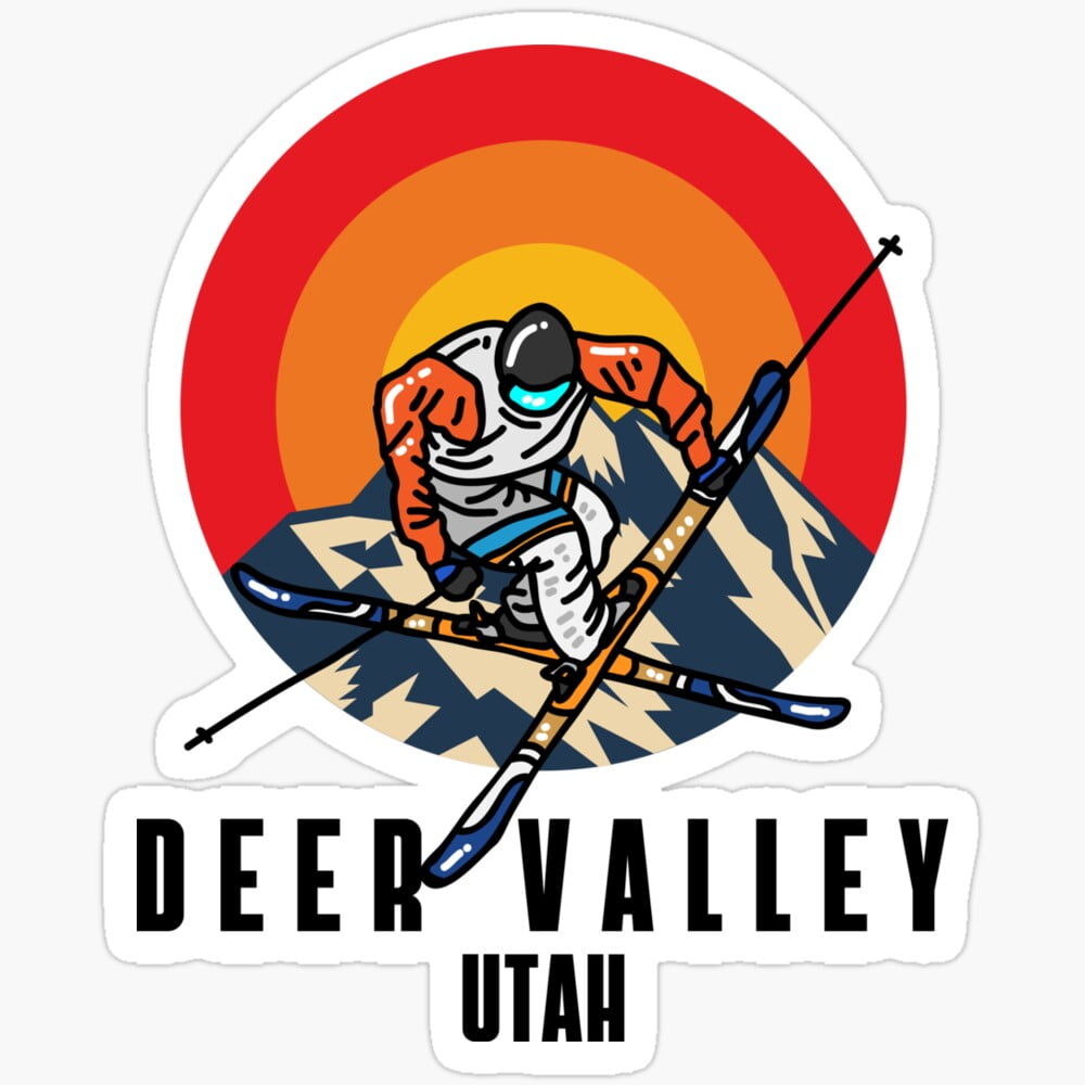 Deer Valley Ski Utah Sticker Phone Decal Water Bottle Stickers Car ...
