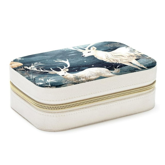 Deer Velvet Portable Travel Organizer Box with Removable Compartment ...