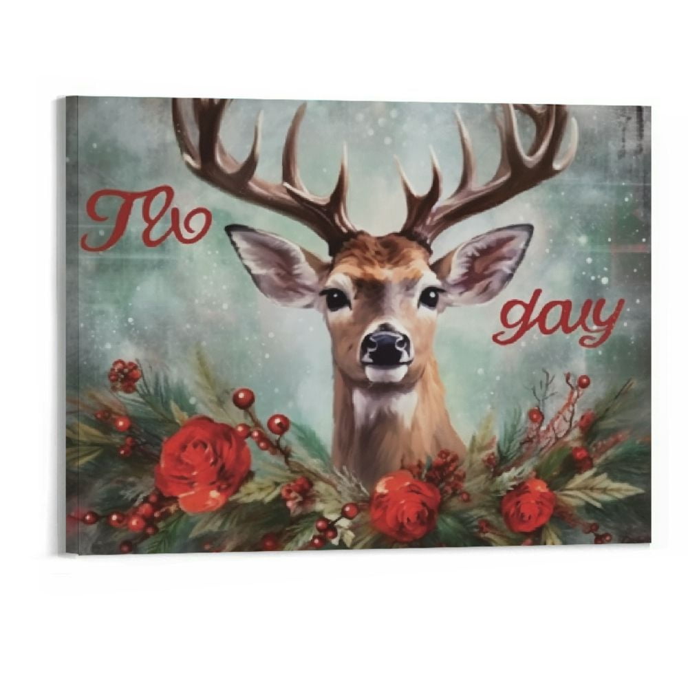 Deer Wall Art Deer Pictures Wall Decor Farmhouse Rustic Deer Canvas ...