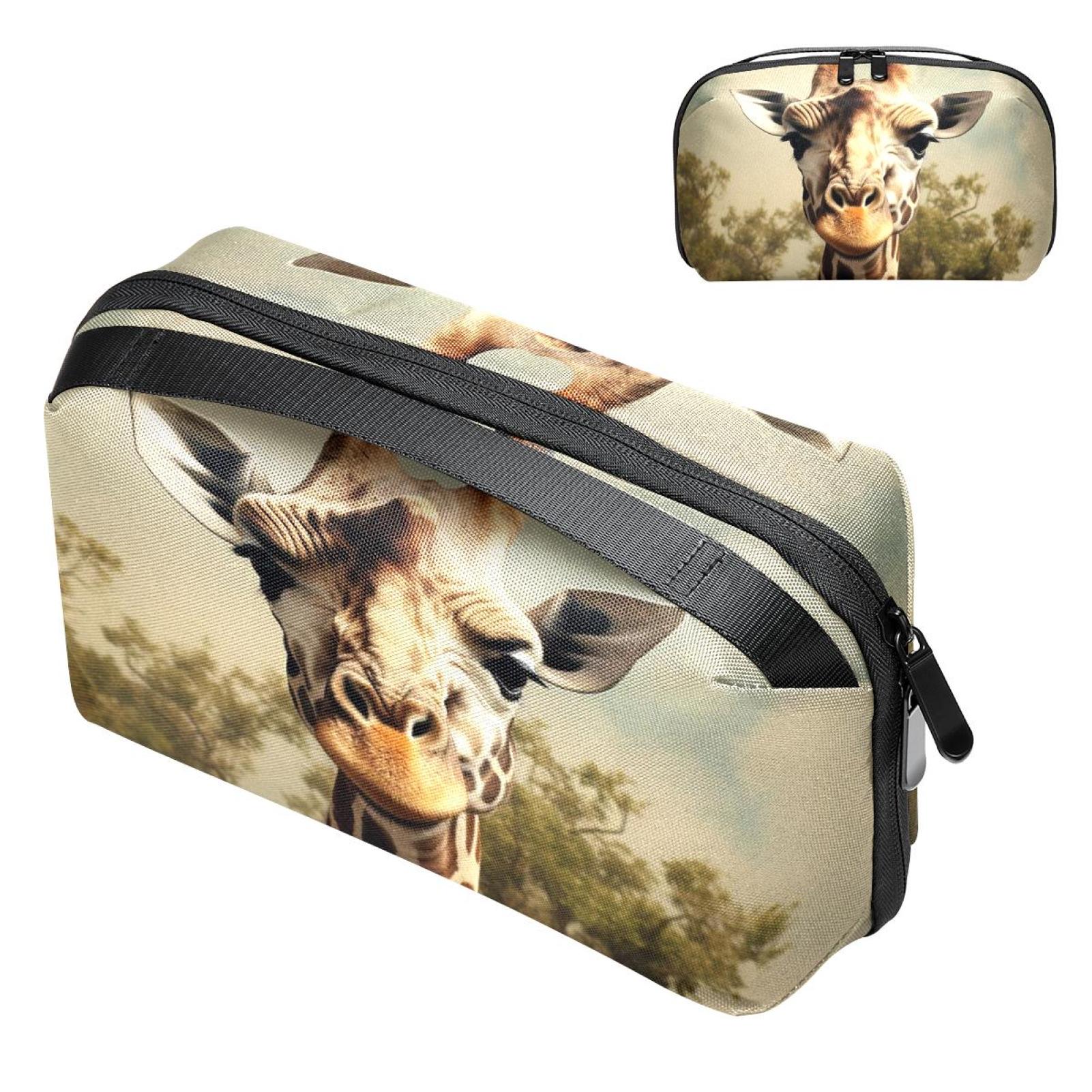Deer Waterproof Oxford Fabric Storage Case with Charger Pouch, Small ...