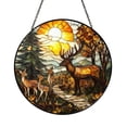 Deer Wildlife Window Art – Stained Glass Style Hanging - Walmart.com