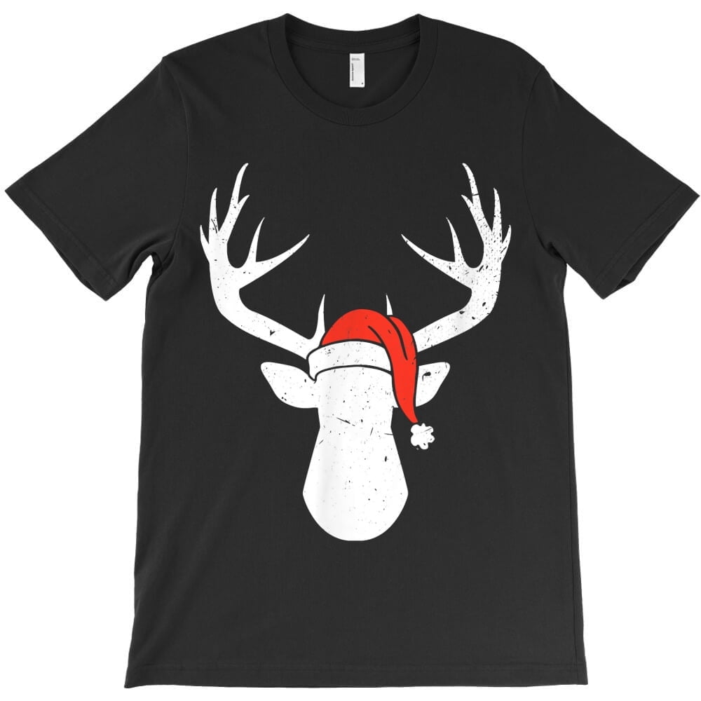 Deer With A St. Nick Hat Funny Christmas Pajama Hunting Gift Holiday ...