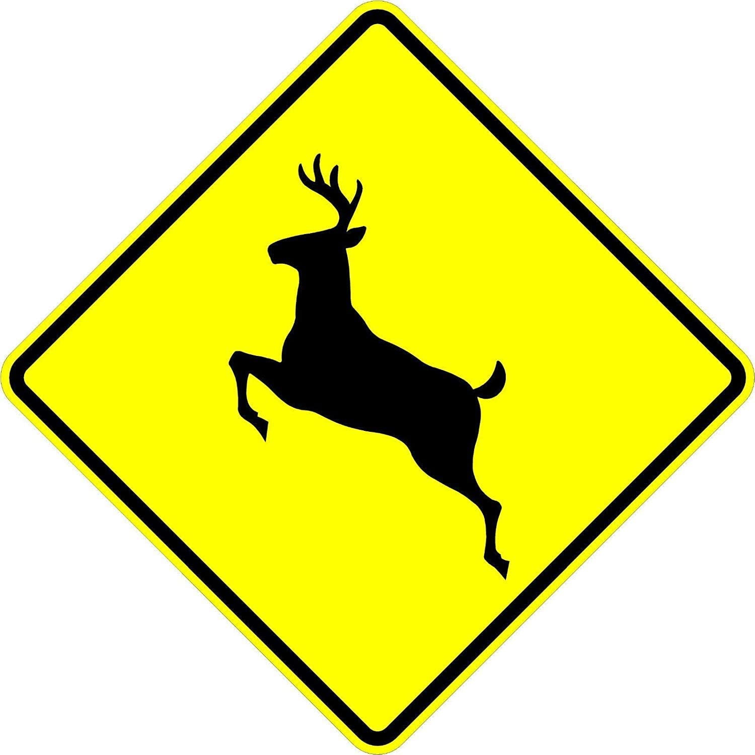 Deer Xing - 24 x 24 Deer Crossing Warning Sign. A Real Sign. 10 Year 3M ...
