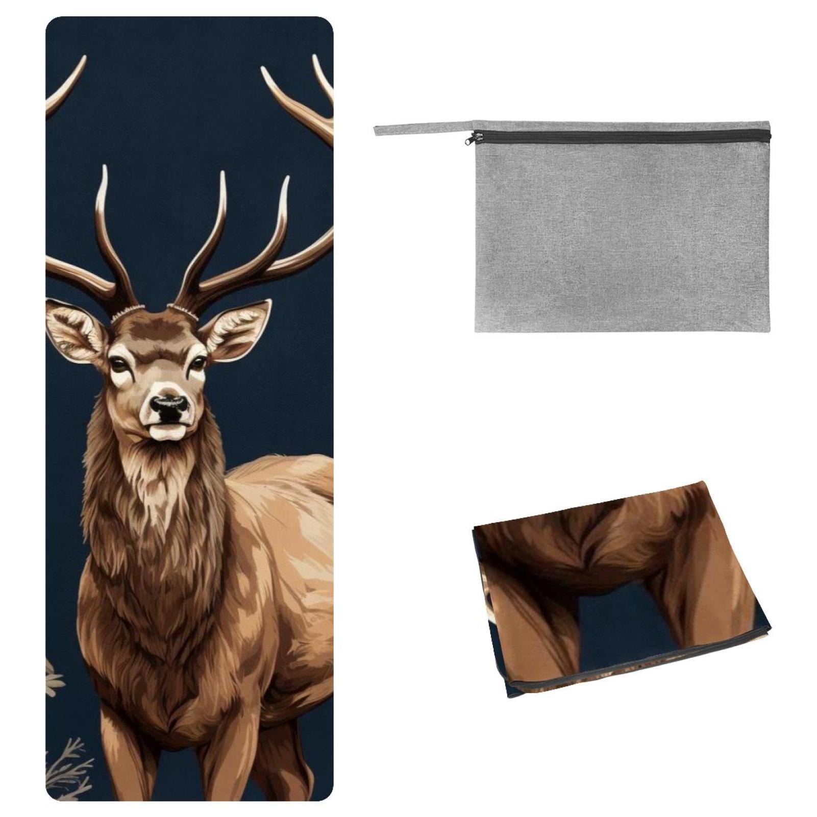 Deer Yoga Mat Towel, Storage Bag, 72.8"x26.8" - Suitable for Yoga ...