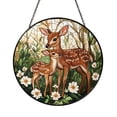 Deer and Fawn Stained Glass Window Hanging – Nature Window - Walmart.com