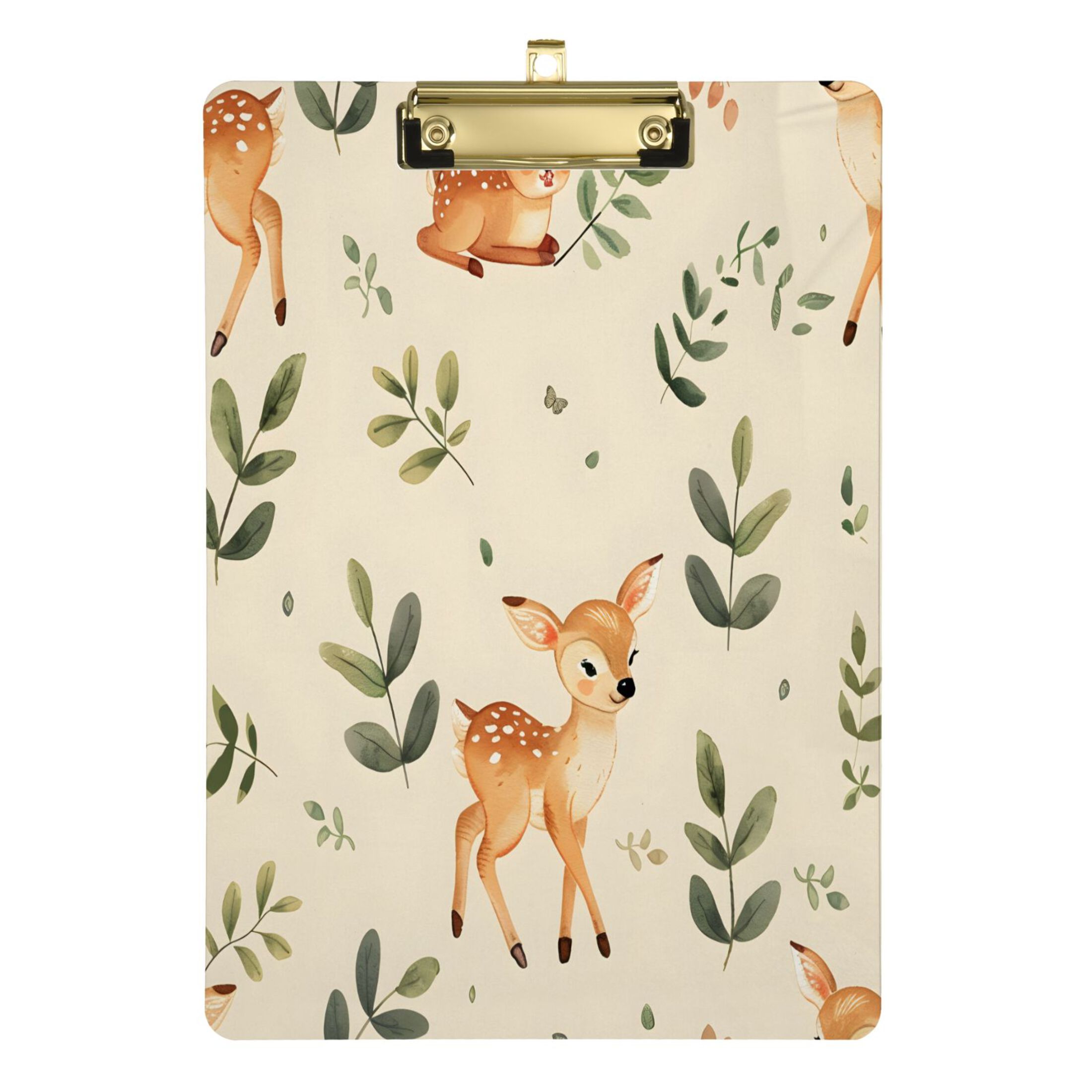 Deer and Green Leaves Acrylic Clipboards A4 Standard Letter Size ...