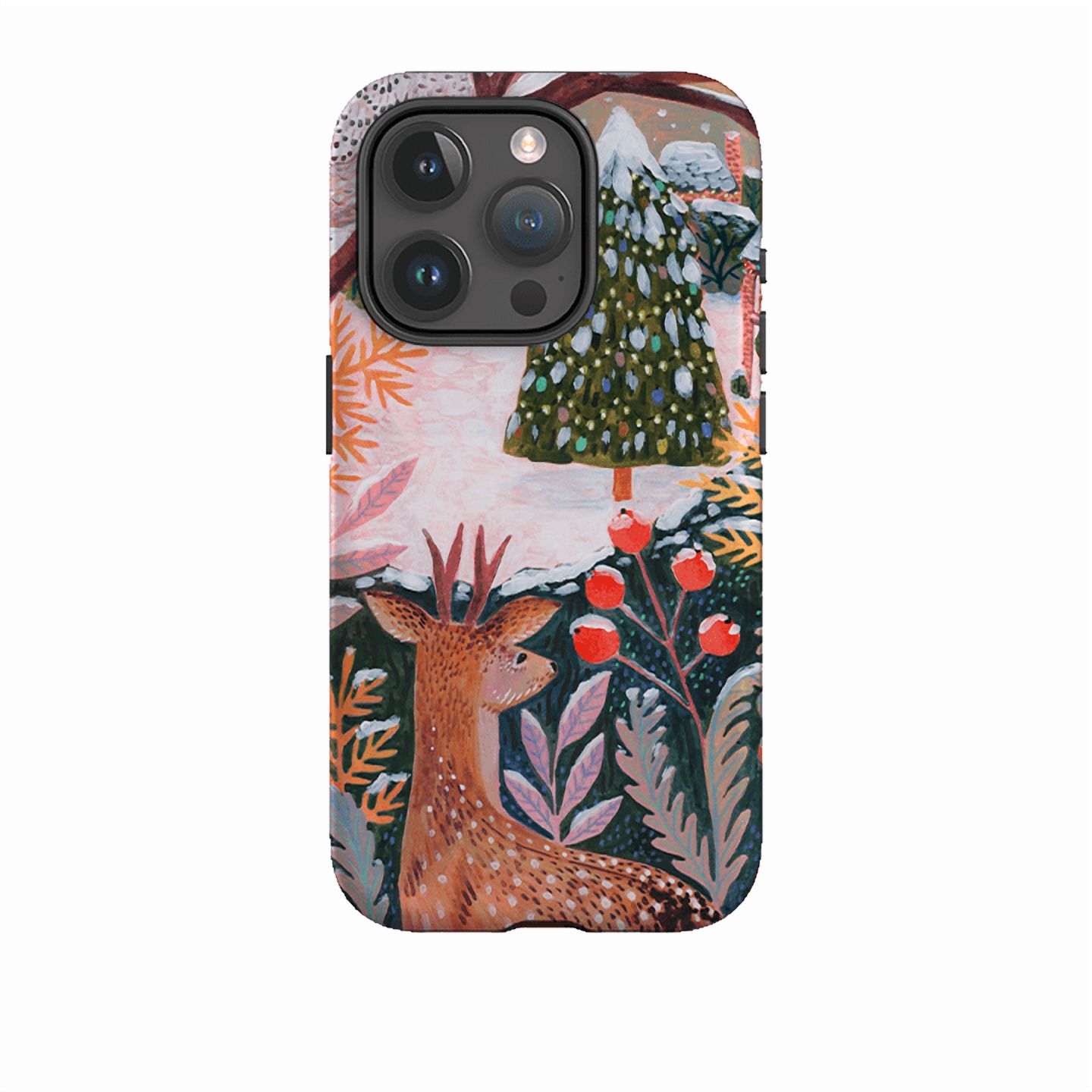 Deer by Lee Foster Wilson Art Phone Case for iPhone 16 15 14 13 12 11 ...