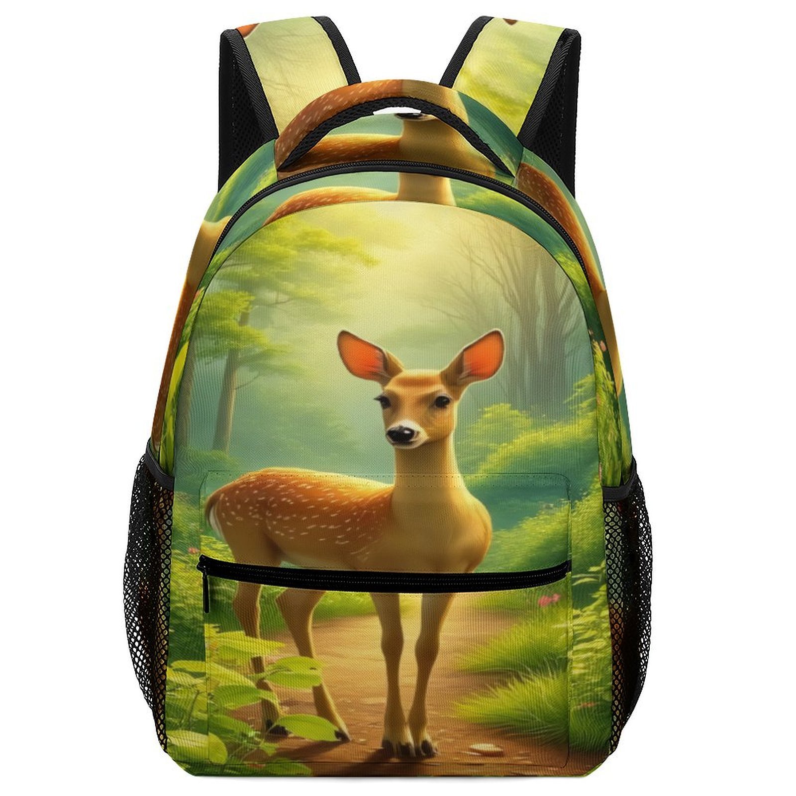 Deer in Forest Pathway Backpack Men Women Teenage Daypack College ...