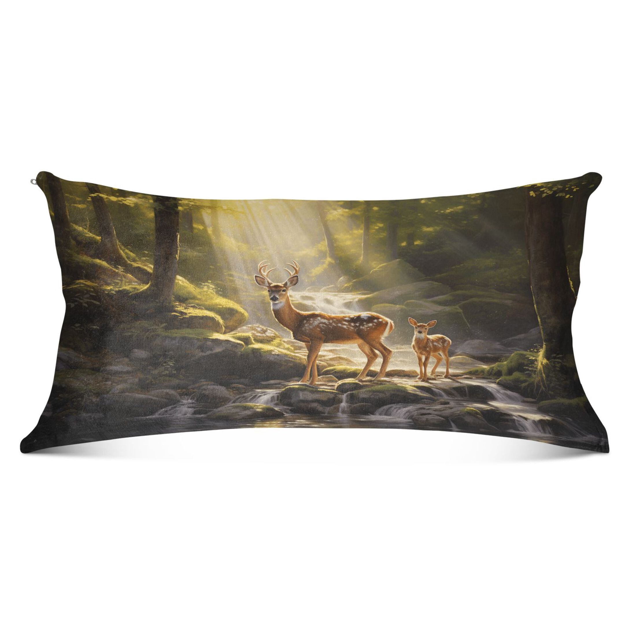 Deer in Forest Plush Pillow Cases Body Size Ultra Soft Warm Pillowcases ...
