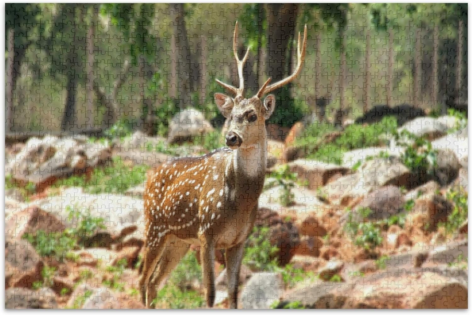 Deer in The Jungle Jigsaw Puzzle 500 Pieces Wooden Jigsaw Puzzles ...