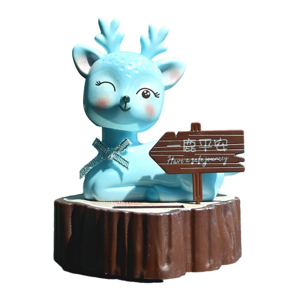 Deer solar energy ornaments, cute car decorations, desktop home ...