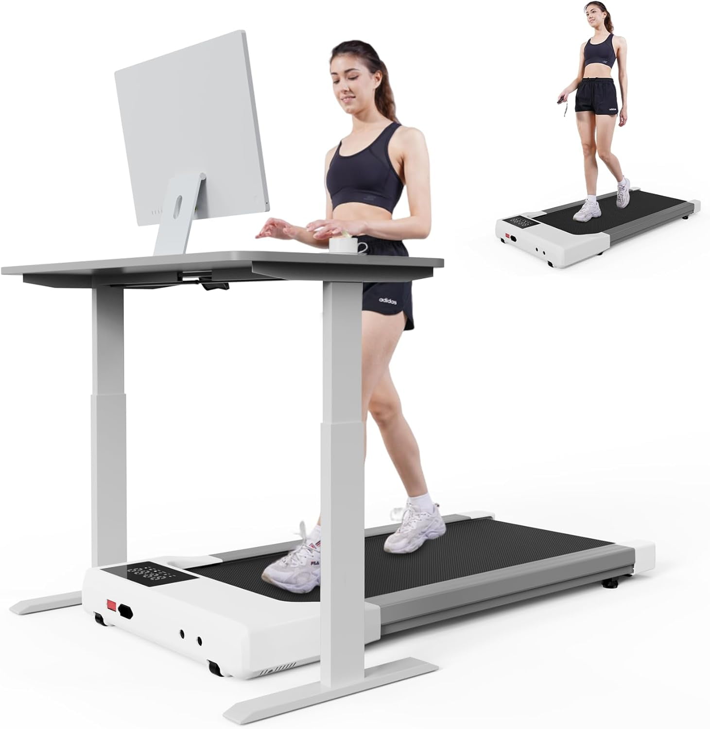 DeerRun 2025 Upgrade Walking Pad - Raceable Smart Under Desk Treadmill ...