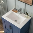 DeerValley 24" White Rectangular Single Vanity Top with Faucet Hole and ...