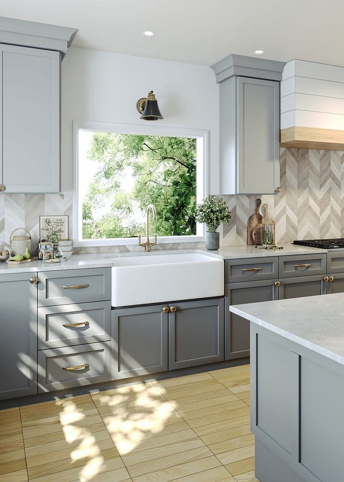 DeerValley DV-1K512 33 Inch White Fireclay Farmhouse Kitchen Sink ...