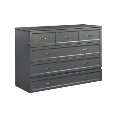Hamilton Murphy Bed Chest Queen White with Charging Station - Walmart.com