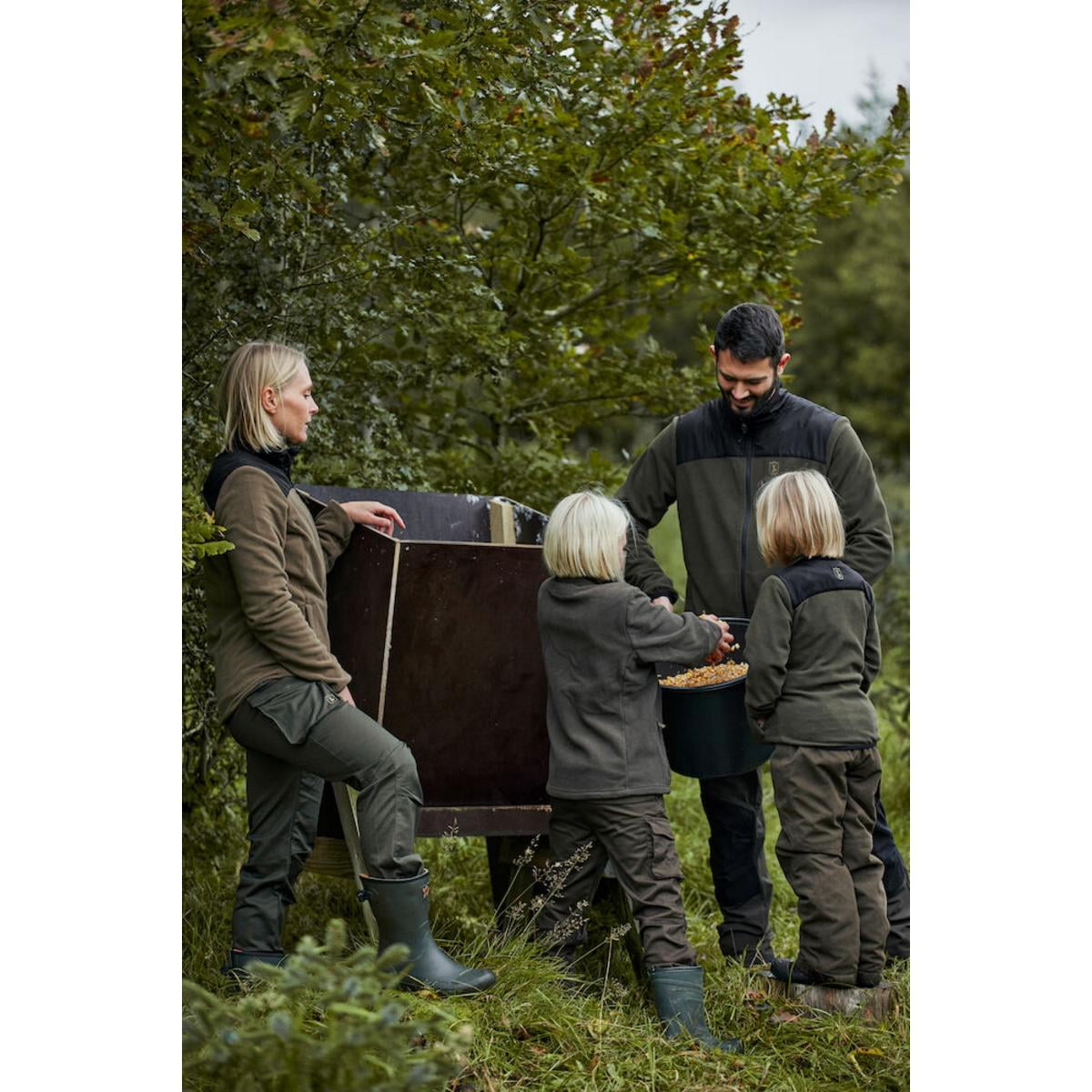 Deerhunter Youth Chasse Fleece Jacket Beluga 130 Olive - Walmart.com