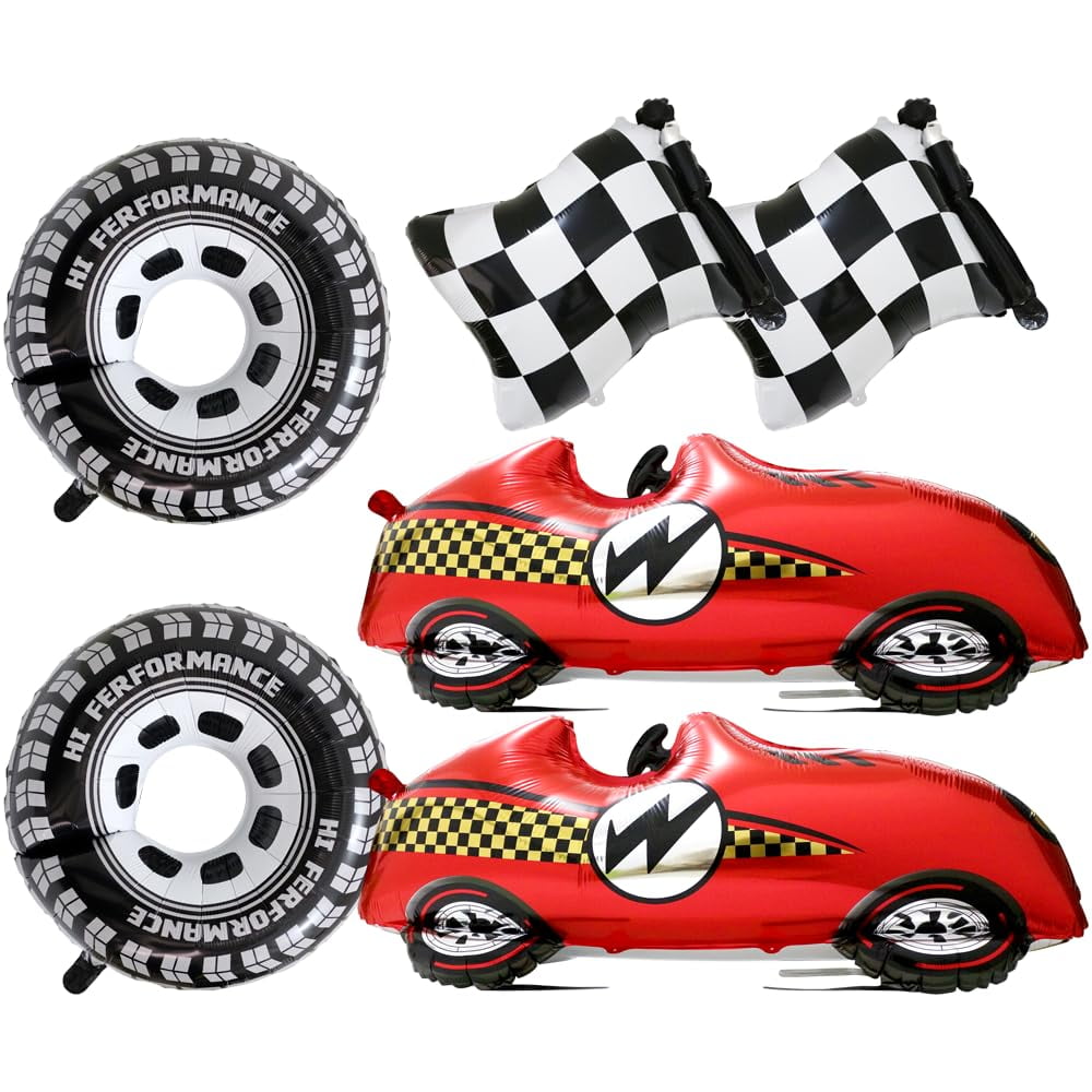 Deermon Wheel Tire CORNET Checkered Black White Racing Flag Red Vintage ...